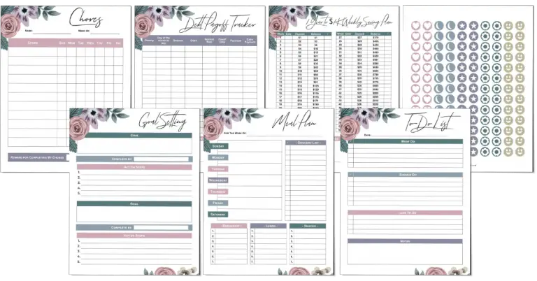 Printable Life Organiser - Clean and Tidy Living