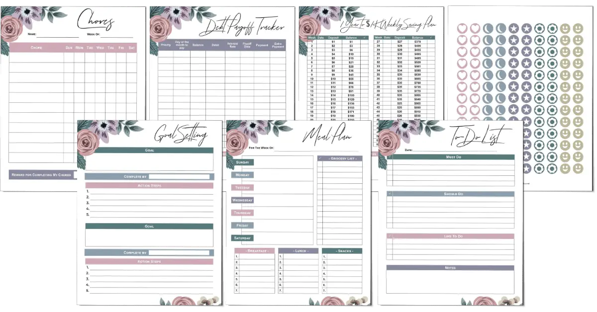 Printable Life Organiser - Clean and Tidy Living